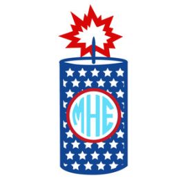 star firecracker monogram frame