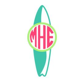 surfboard monogram frame