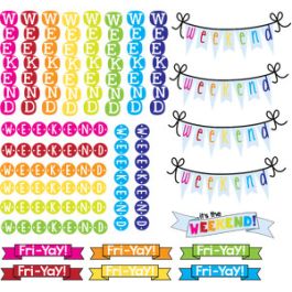 rainbow weekend stickers