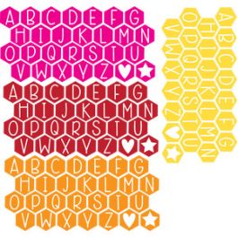 warm rainbow hexagon alpha