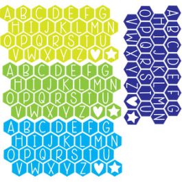 cool rainbow hexagon alpha