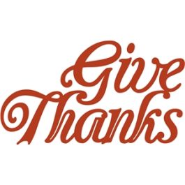 'give thanks' word phrase