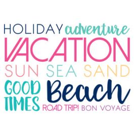 vacation word art