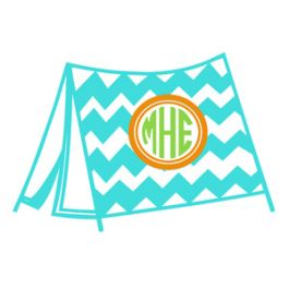 chevron tent monogram frame