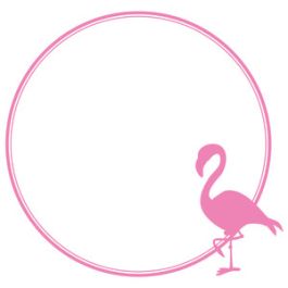 flamingo circle frame