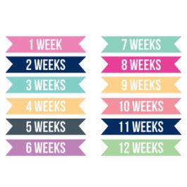 weekly baby milestone banners