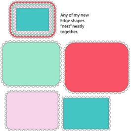 8 piece round rectangle stamp edge set 1