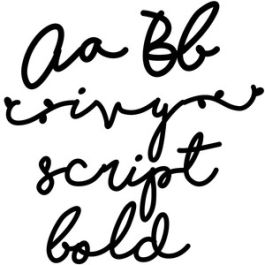ivy script bold font