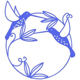 hummingbird circle frame or wreath