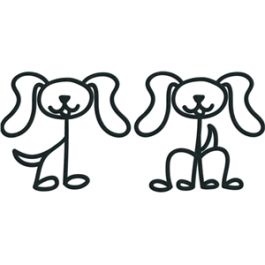 stick figures - dogs