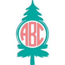 pine tree monogram frame|146735