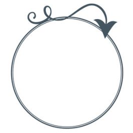 swirly arrow circle frame