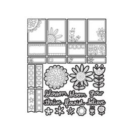 color me doodle flower stickers