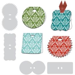 4 folded gift tags p/c