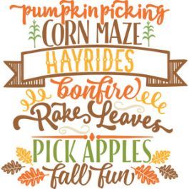 fall fun word art