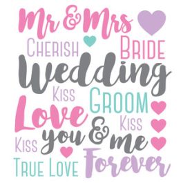 wedding word art