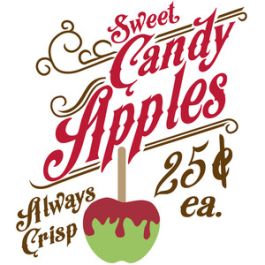 candy apple sign|151613