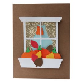 fall window pane card