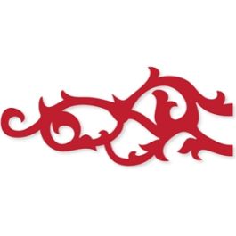 flourish - barbed side scroll