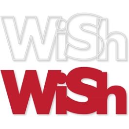 'wish' outline word