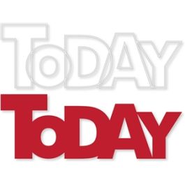 'today' outline word