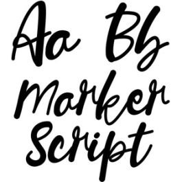marker script font