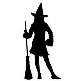 standing witch silhouette