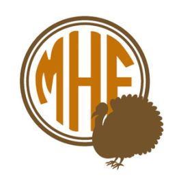 turkey frame monogram frame