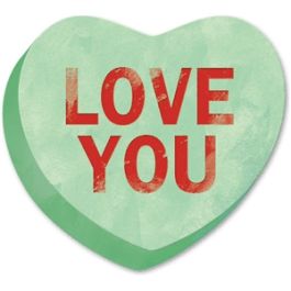 green conversation heart
