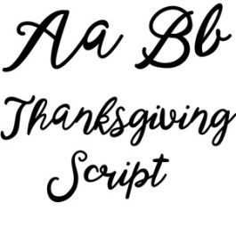 thanksgiving script font