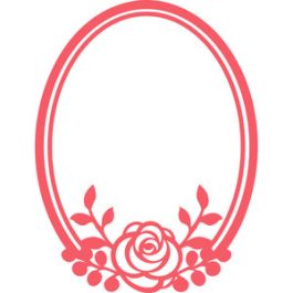 rose oval frame