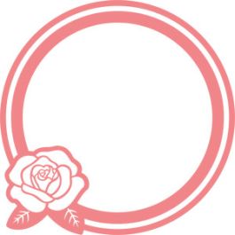 rose circle frame
