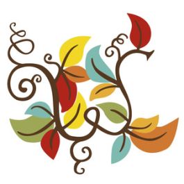 fall leaf flourish