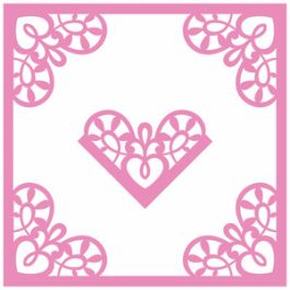 5x5 and 5x7 heart frame and corner