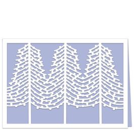 winter pine trees card