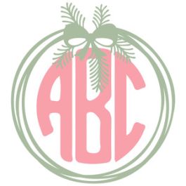 mistletoe monogram frame