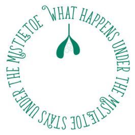 mistletoe word wreath