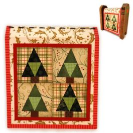 christmas trees quilt mini|164374