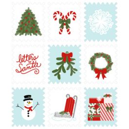 christmas stamps sticker set