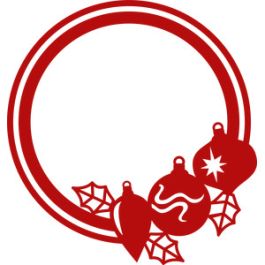 christmas circle ornament frame