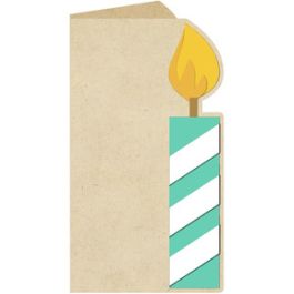 candle shaped card