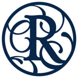 circle flourish monogram r
