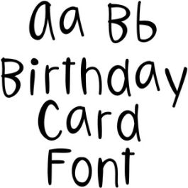 birthday card font