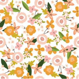 cute orange flower pattern