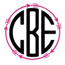 arrow monogram frame