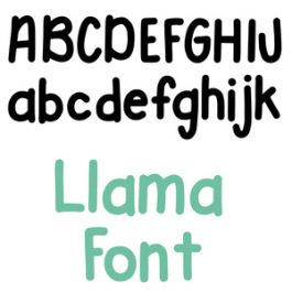 llama font