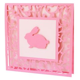 flourish border rabbit card