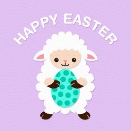 happy easter lamb