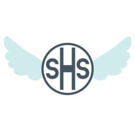 angel wings monogram circle