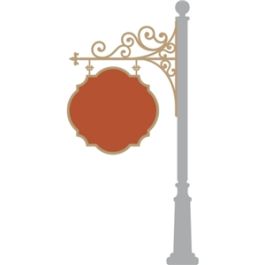 vintage hanging shop sign